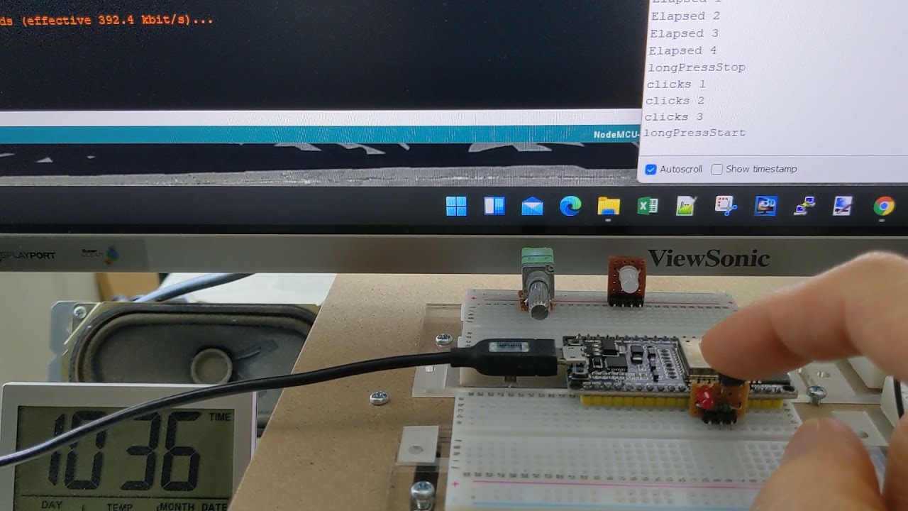 Test Arduino Onebutton Library Youtube