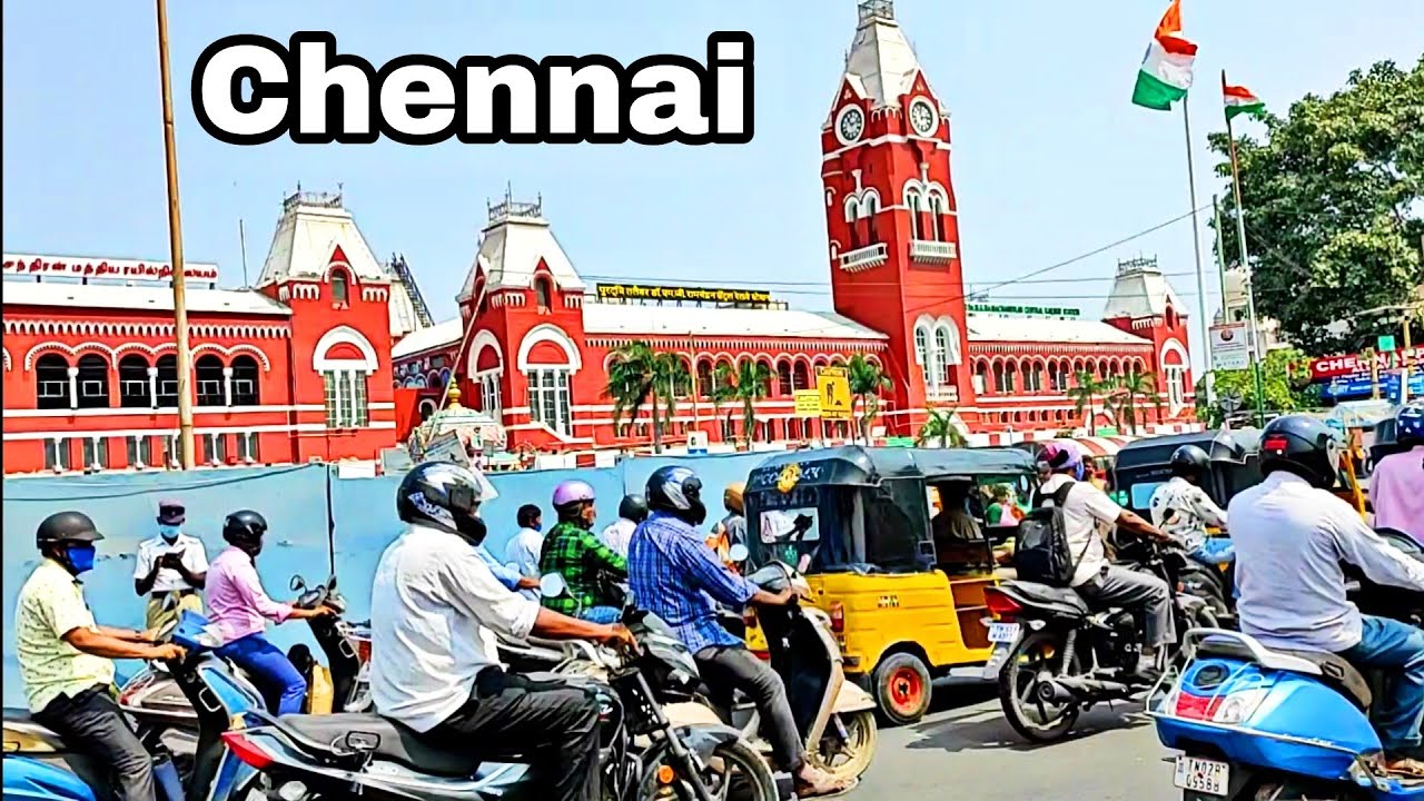 Chennai City Auto Ride, Channai Havey Traffic, MG WALK - YouTube