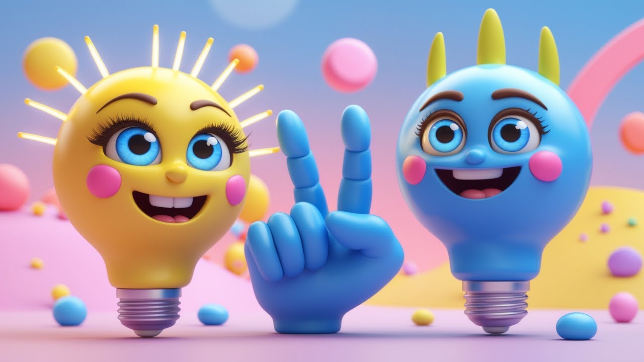 Finger Family Colors Song 🌈 | Learn Colors with Lumi & Blue | Candy ...
