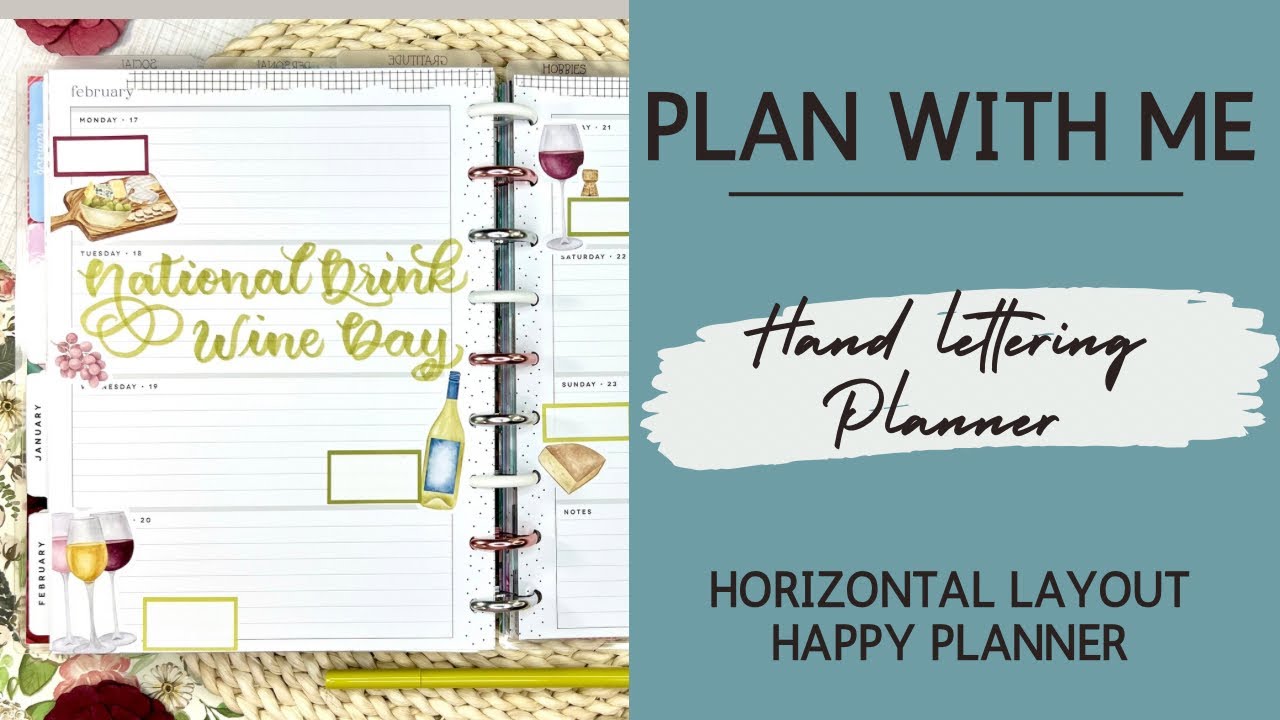 PLAN WITH ME | HORIZONTAL LAYOUT FOR HAND LETTERING PRACTICE | HAPPY ...