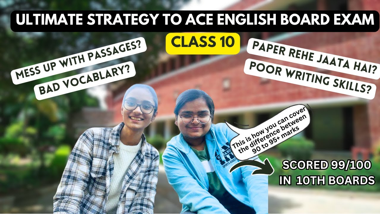 The ULTIMATE Strategy to ACE your ENGLISH BOARD EXAM💯 | CLASS 10 | By ...
