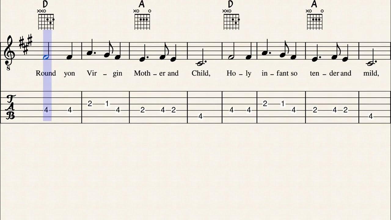 Silent Night - Easy Guitar Sheet Music with Tabs & Chords - YouTube