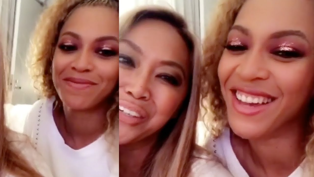 Beyonce laughing and goofing off with her friends 2018 - YouTube