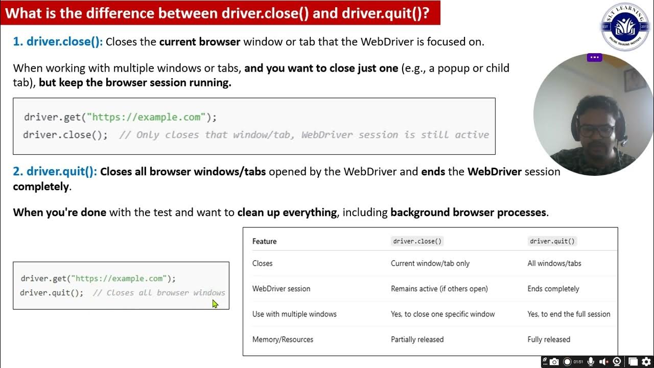 What is Difference between Driver.Close and Driver.Quite in Selenium ? Most Frequently Ask ...