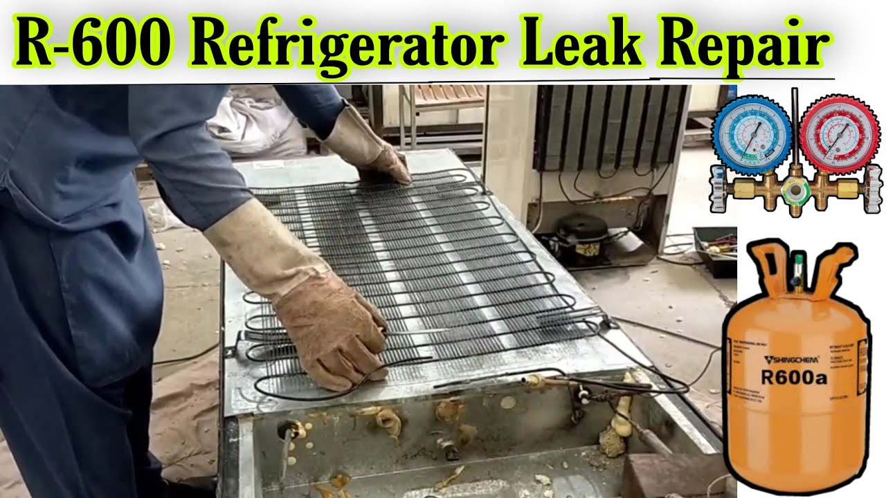 R-600 Refrigerator Leak Repair || r600 gas charging - YouTube