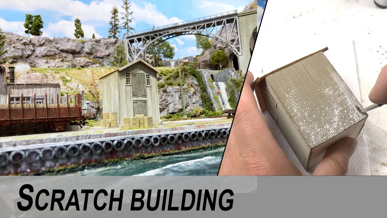 Scratch building boat house in wood - YouTube