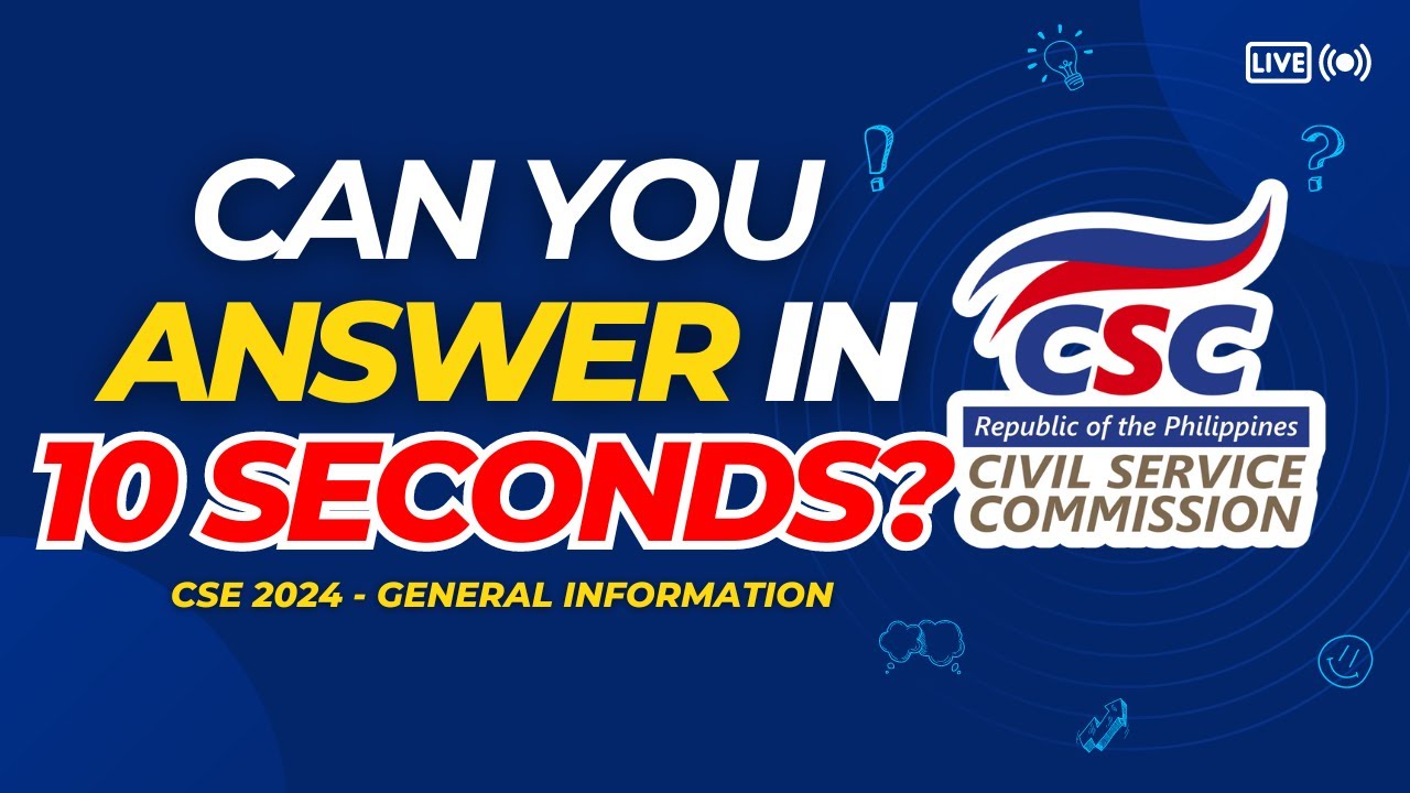 CSE 2024 - General Information | Can You Answer in 10 SECONDS? - YouTube