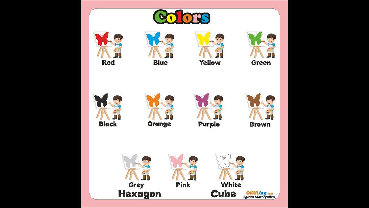 İngilizce Renkler - Learn English Vocabulary - Colours - YouTube