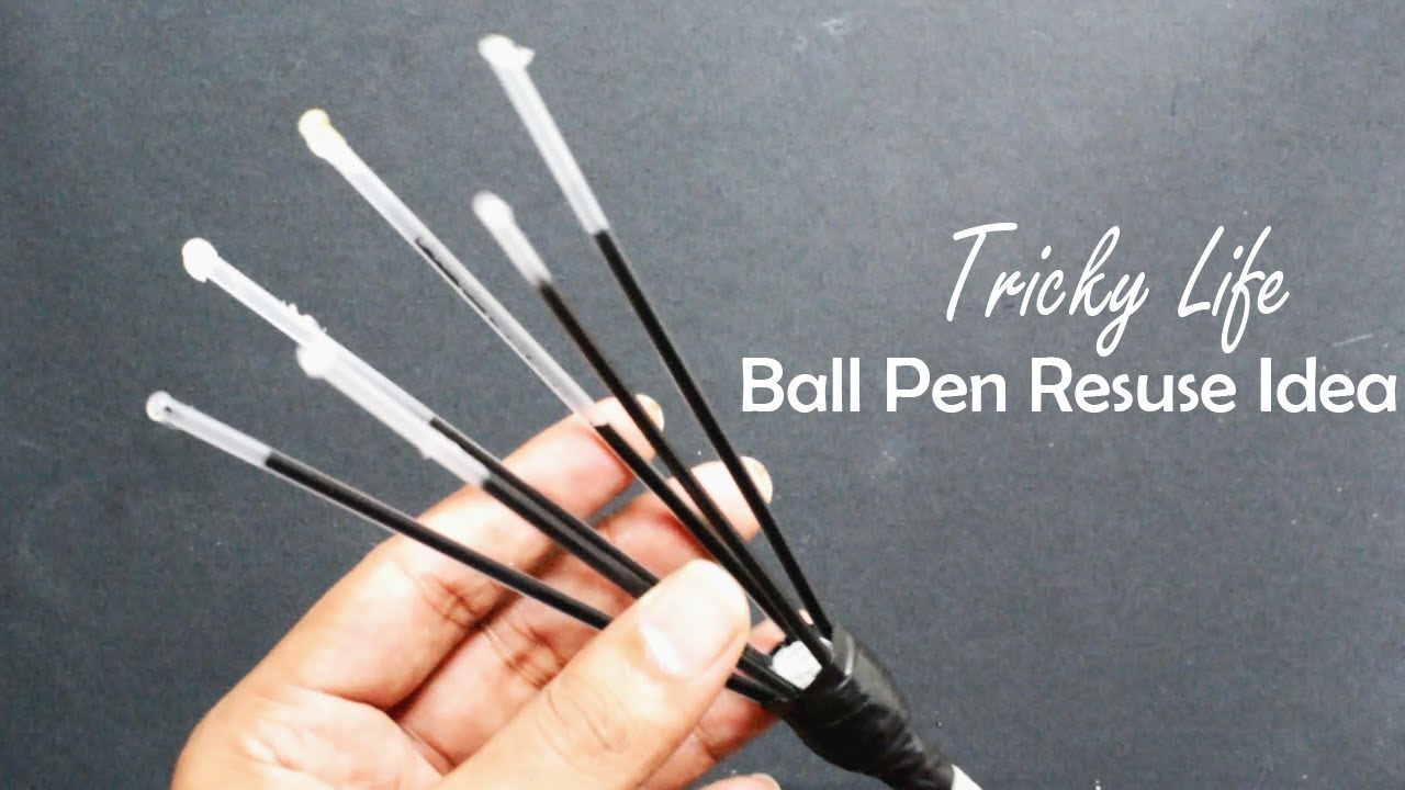 DIY ! BALL PEN REUSE IDEA | WASTE MATERIALS | TRICKY LIFE - YouTube