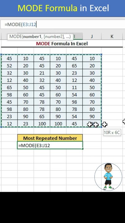 MODE formula in excel #excel #exceltips #exceltutorial #msexcel #microsoftexcel #developer # ...