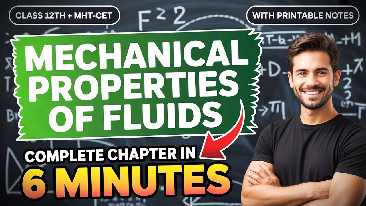 MECHANICAL PROPERTIES OF FLUIDS - COMPLETE FORMULA REVISION | PHYSICS ...