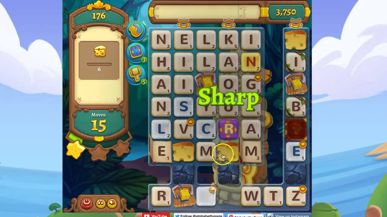 AlphaBetty Saga Level 176 - YouTube