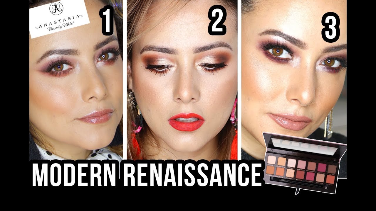 3 look con Modern Renaissance Eye Shadow Palette ABH - YouTube