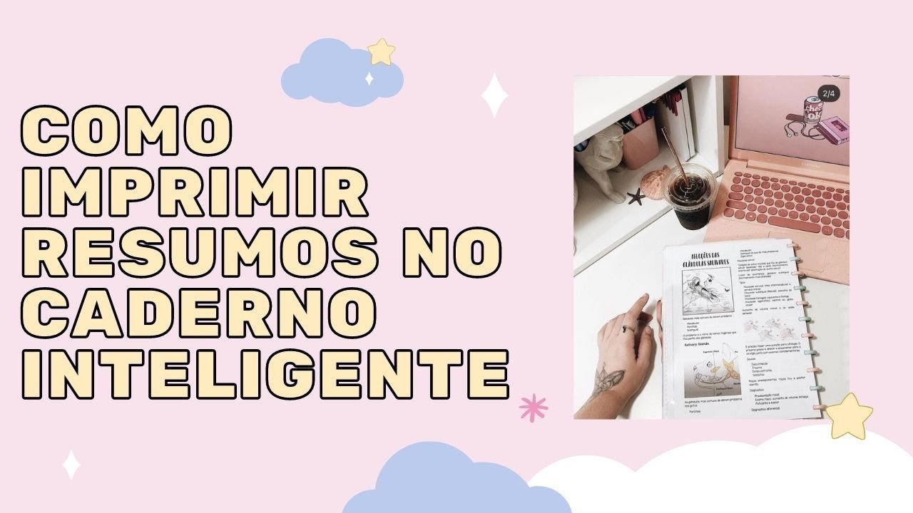 como imprimir resumos na folha do caderno inteligente :) - YouTube