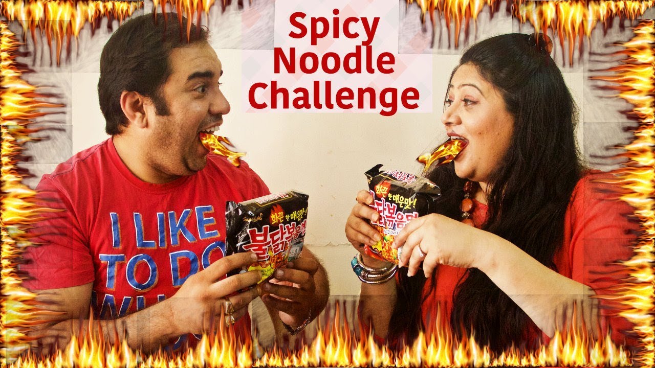 EXTREME SPICY NOODLE CHALLENGE, SPICY KOREAN RAMEN NOODLES, FIRE NOODLE ...