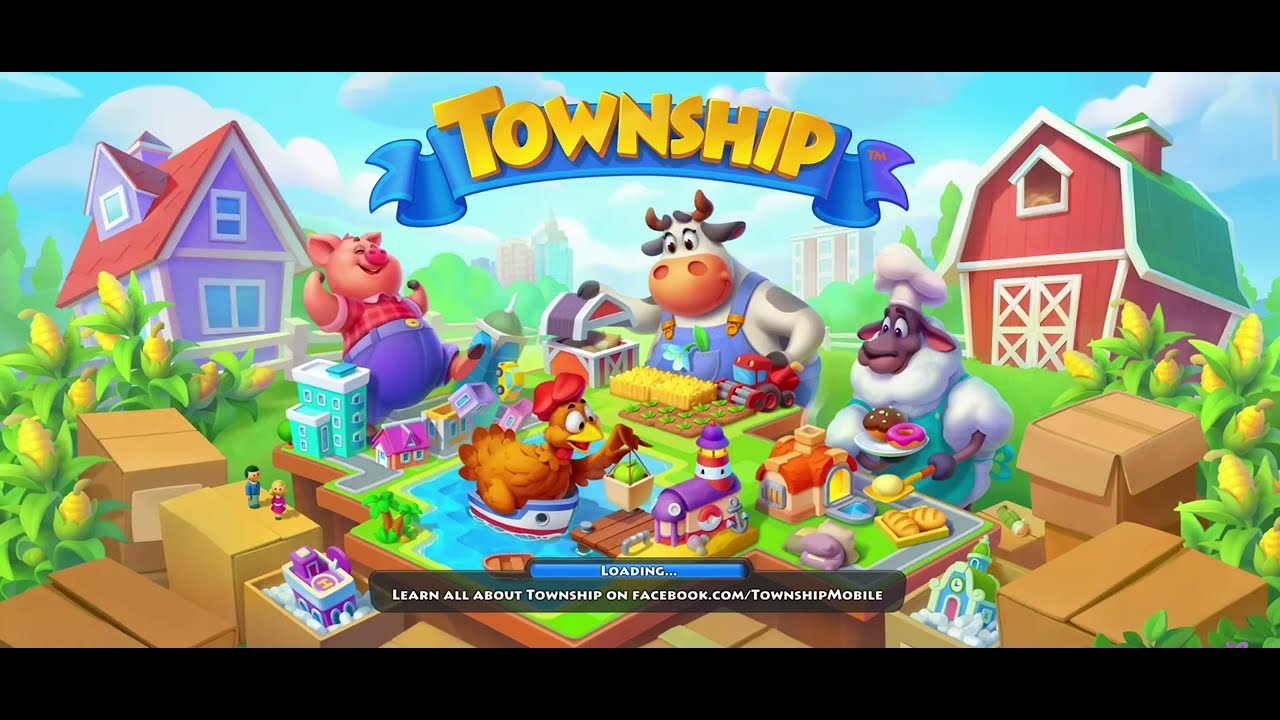 Township from stage 1 town building for beginners. - YouTube