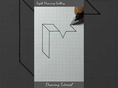 How to draw 3d, M art easy