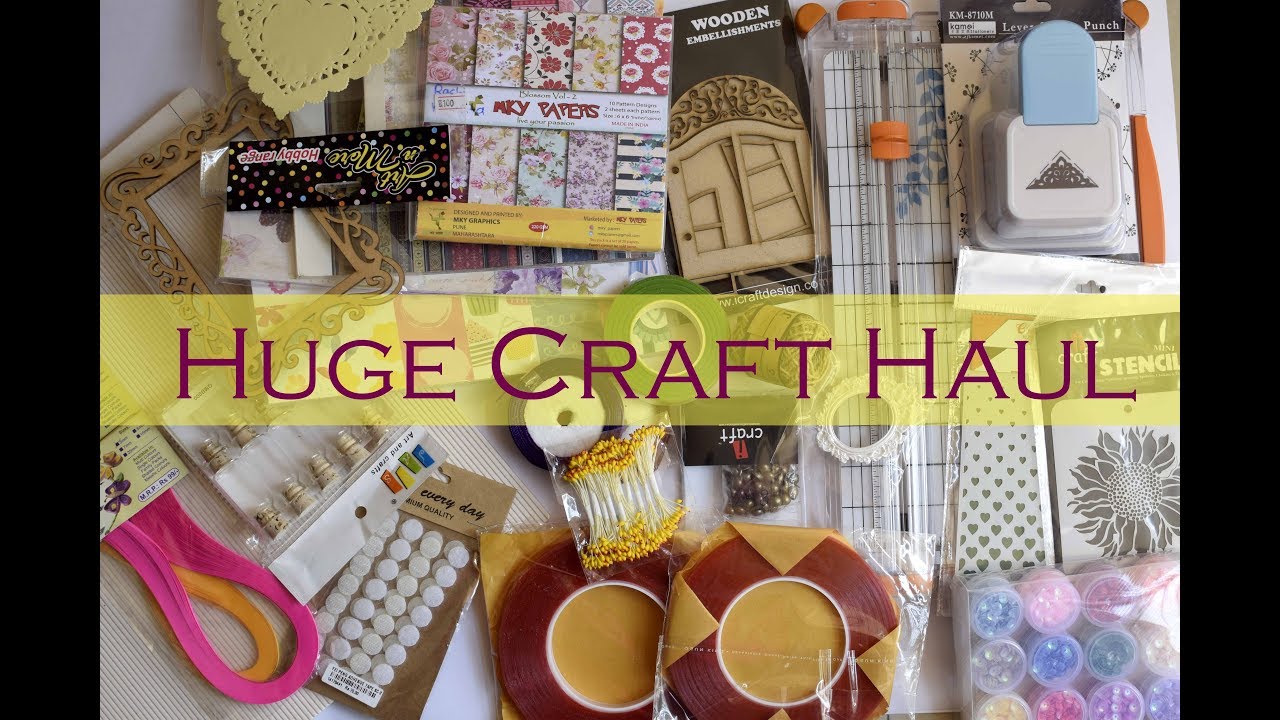 Huge Craft Haul/ Craft Supplies/ My Crafty Collection - YouTube