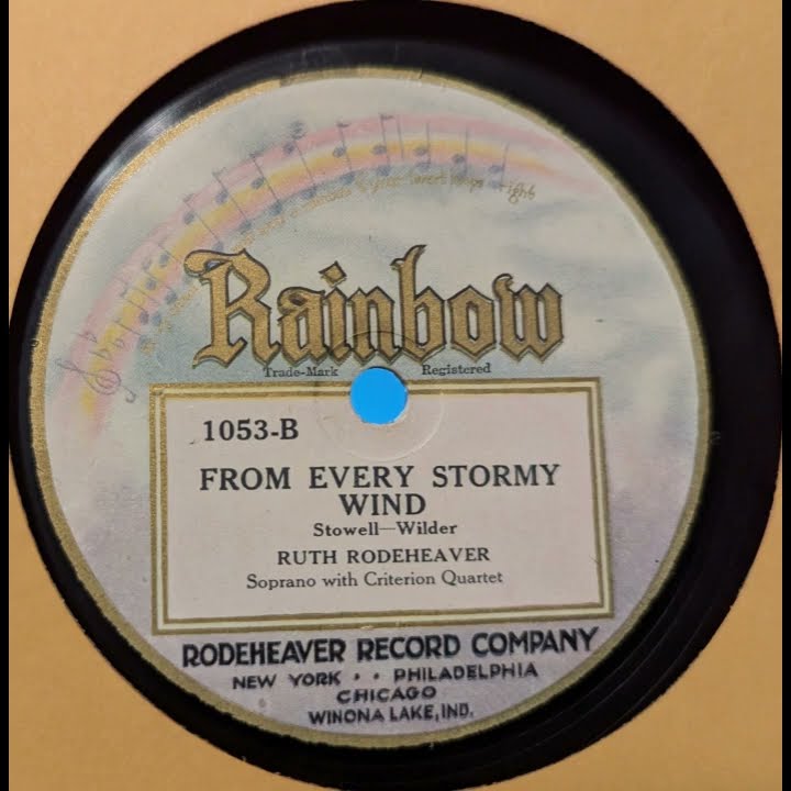 Ruth Rodeheaver - From Every Stormy Wind (1921) - YouTube