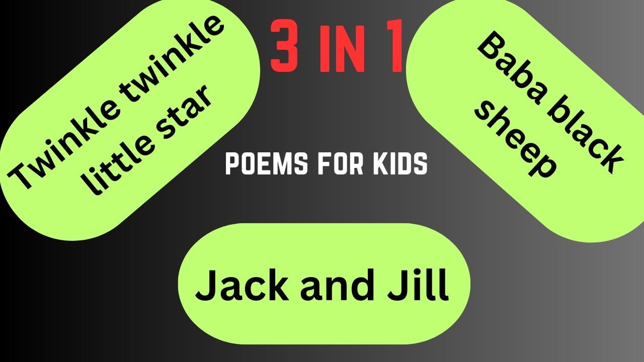 Best 3 poems | twinkle twinkle | Baba black sheep | Jack and Jill - YouTube