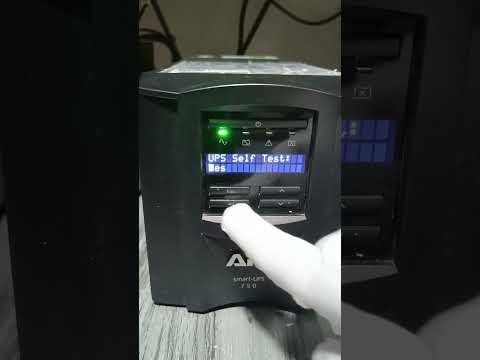 UPS Self Test - APC Smart UPS 750 - YouTube