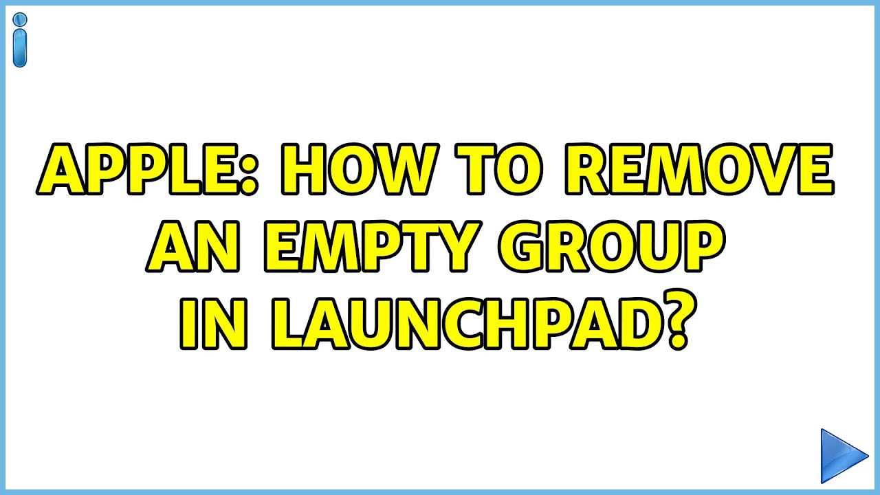 Apple: How to remove an empty group in Launchpad? (2 Solutions!!) - YouTube