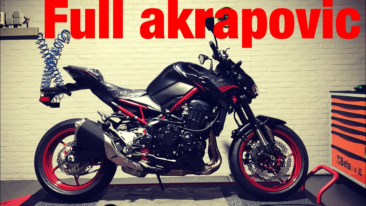 Kawasaki z900 full akrapovic exhaust system install video - YouTube