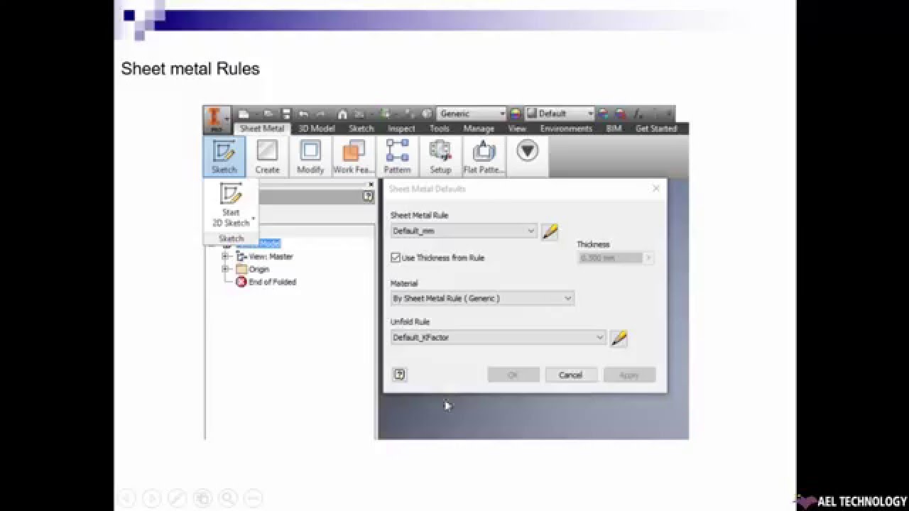 Sheet Metal Design Using Autodesk Inventor-2016 - Essential Training ...