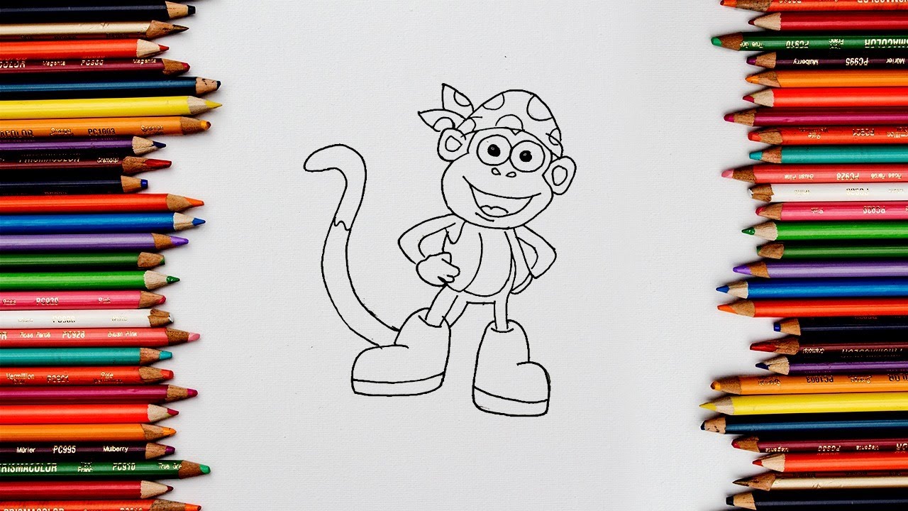 How to draw boots the monkey | Dora cartoon | Draw with IT - YouTube