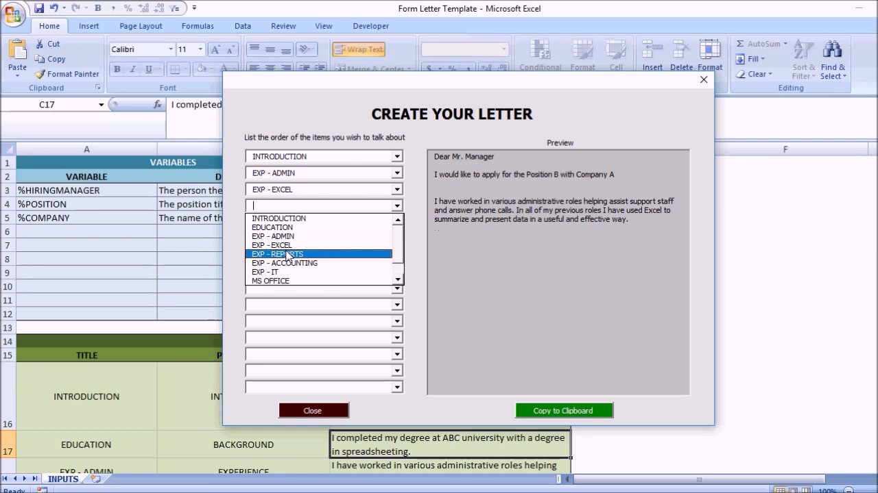 Create a Custom Cover Letter with this Form Letter Template - YouTube