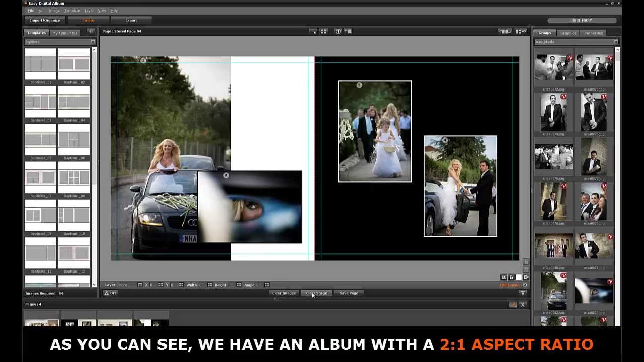 Change the aspect ratio of an album - YouTube