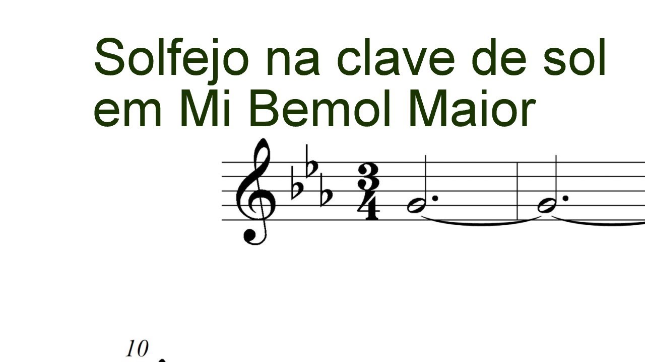 Solfejo em Mi Bemol Maior - YouTube