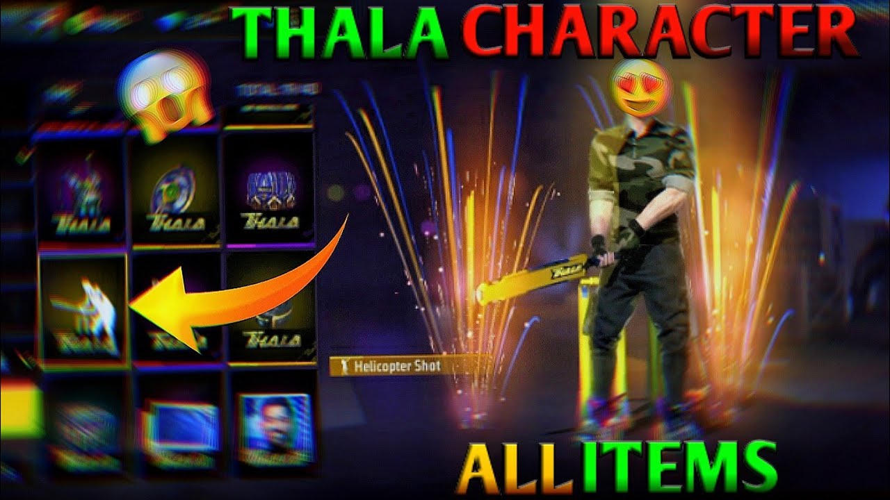 All items of thala character event🔥 free fire thala character | thala ...