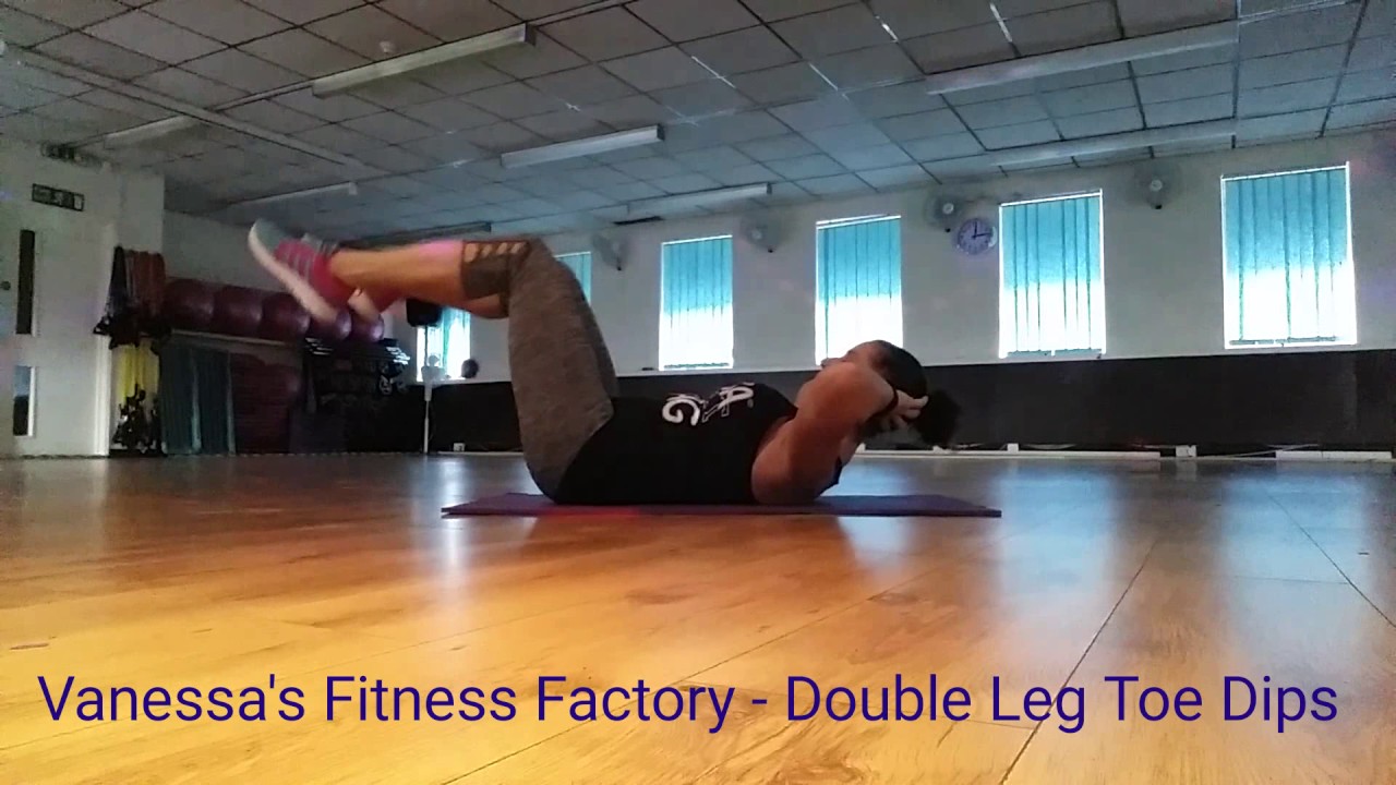 Double Leg Toe Dips - Abs and Core - YouTube