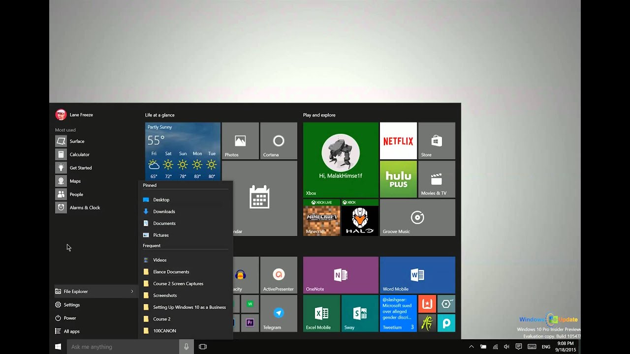 Windows 10 - Launching Applications from the Start Menu - YouTube