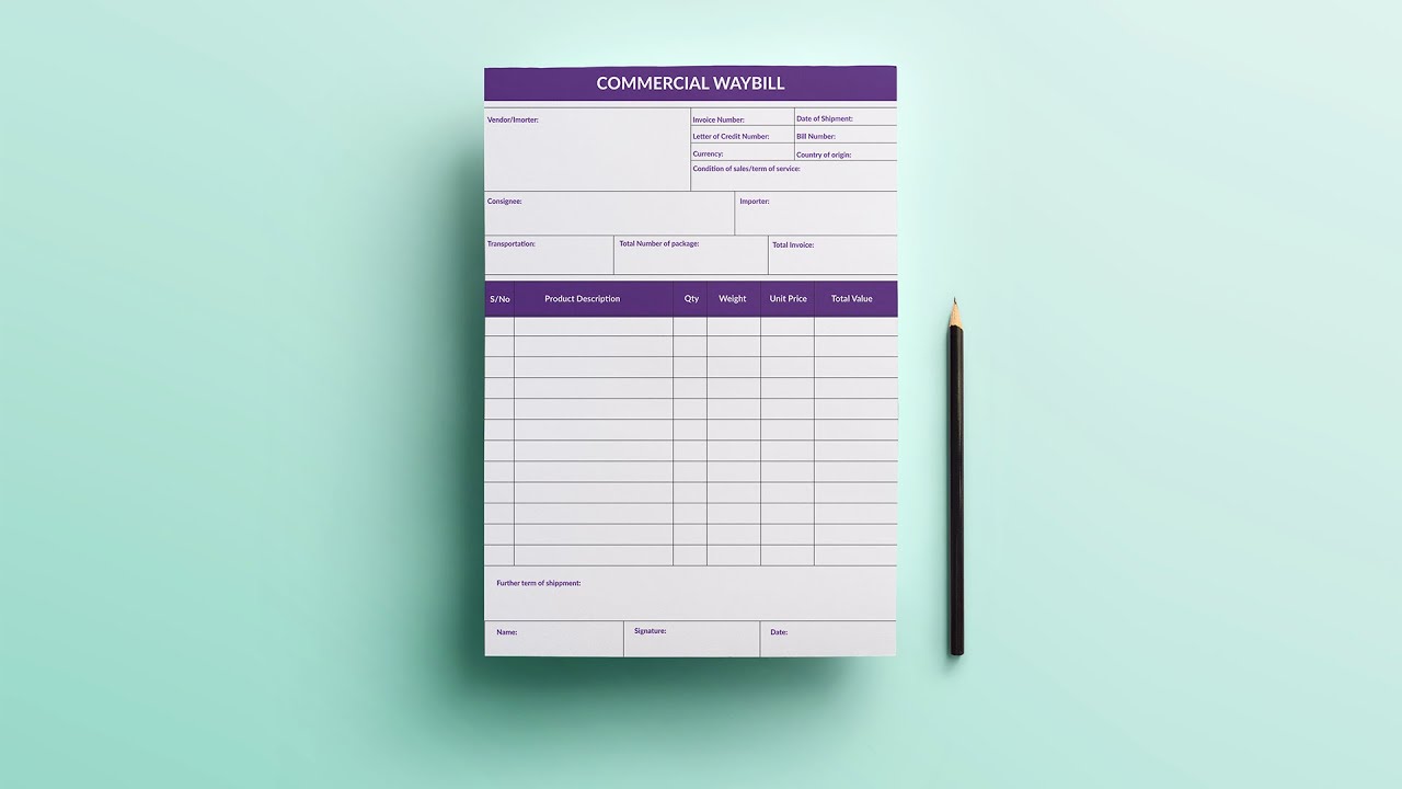 How to design commercial shipping company waybill in corelDRAW Tutorial ...