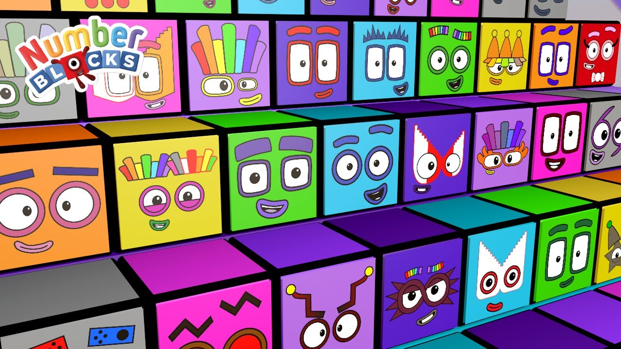 Numberblocks on a Colourful Box Face | Learn Numbers 1 to 100 for Kids ...