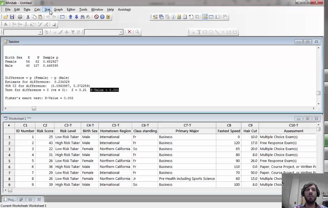 Hypothesis Tests in Minitab - YouTube