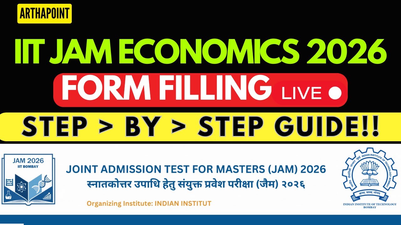 How to fill IIT JAM Economics 2026 Registration Form ? | IIT JAM ...