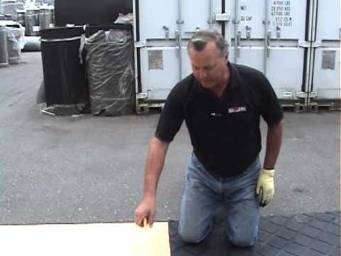 Cutting Red Barn Matting - YouTube