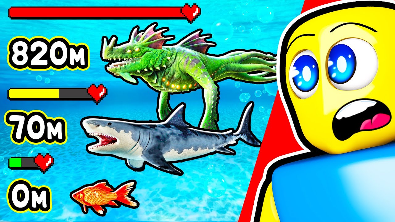 I COMPARED *EVERY* SEA MONSTER SIZE - YouTube