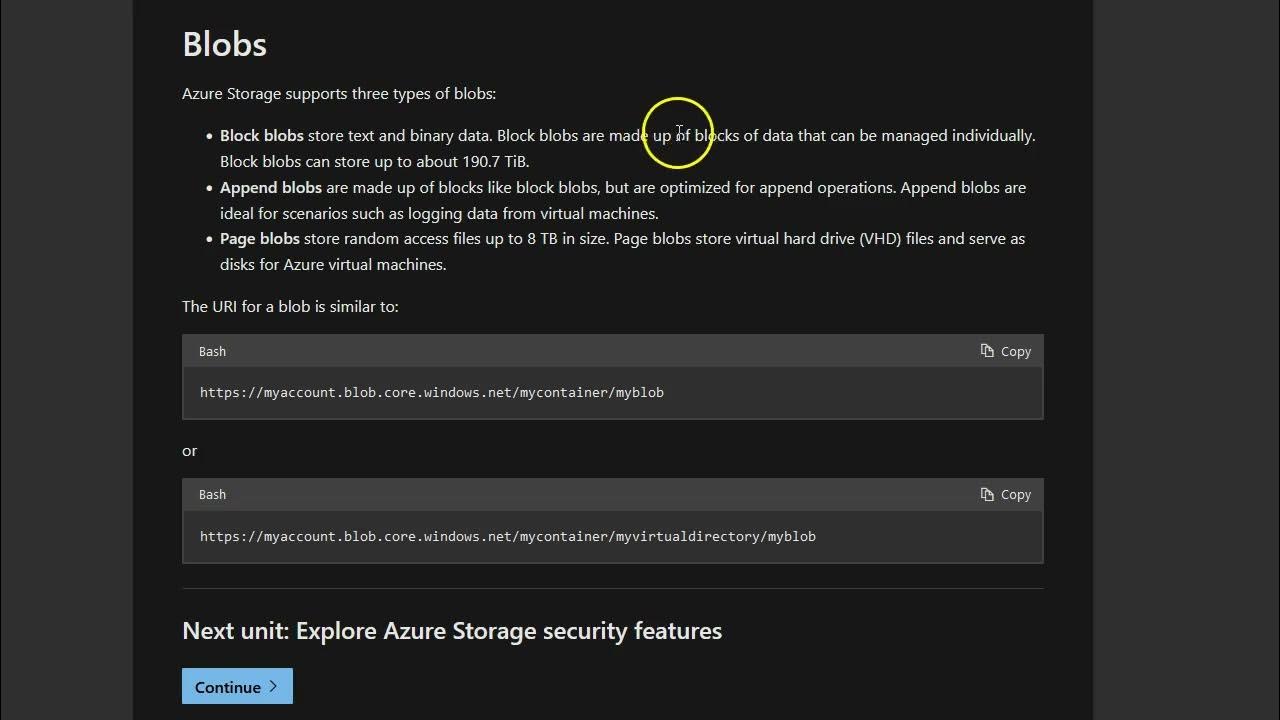Explore Azure Blob Storage - YouTube