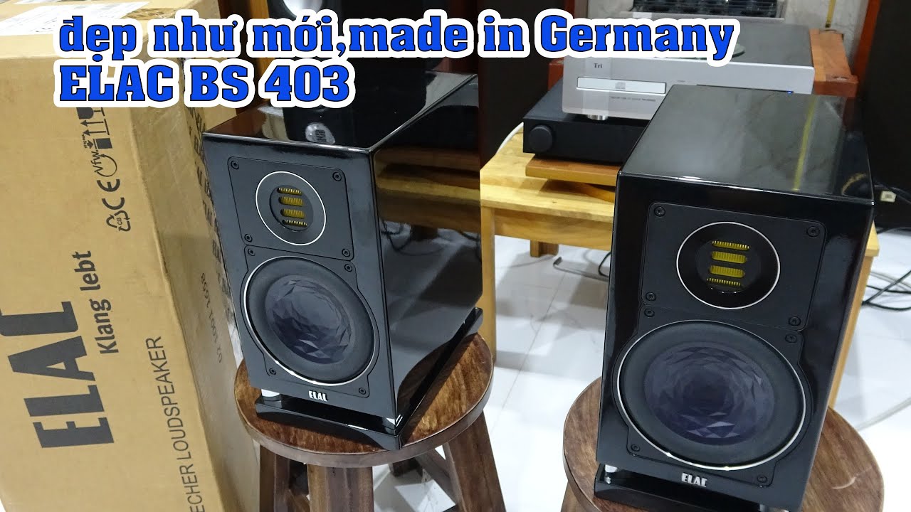 đập hộp ELAC BS 403 đẹp như mới,màng kim cương đen siêu hay - YouTube