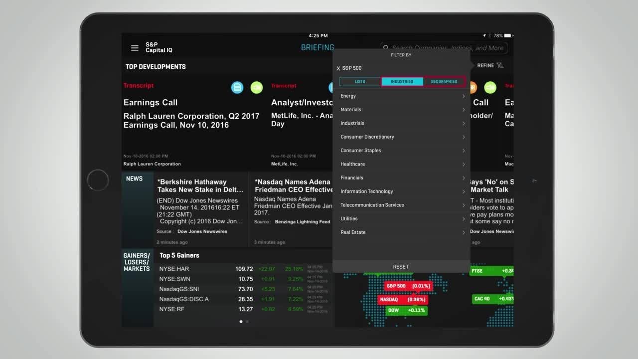 The S&P Capital IQ App for iPad - YouTube