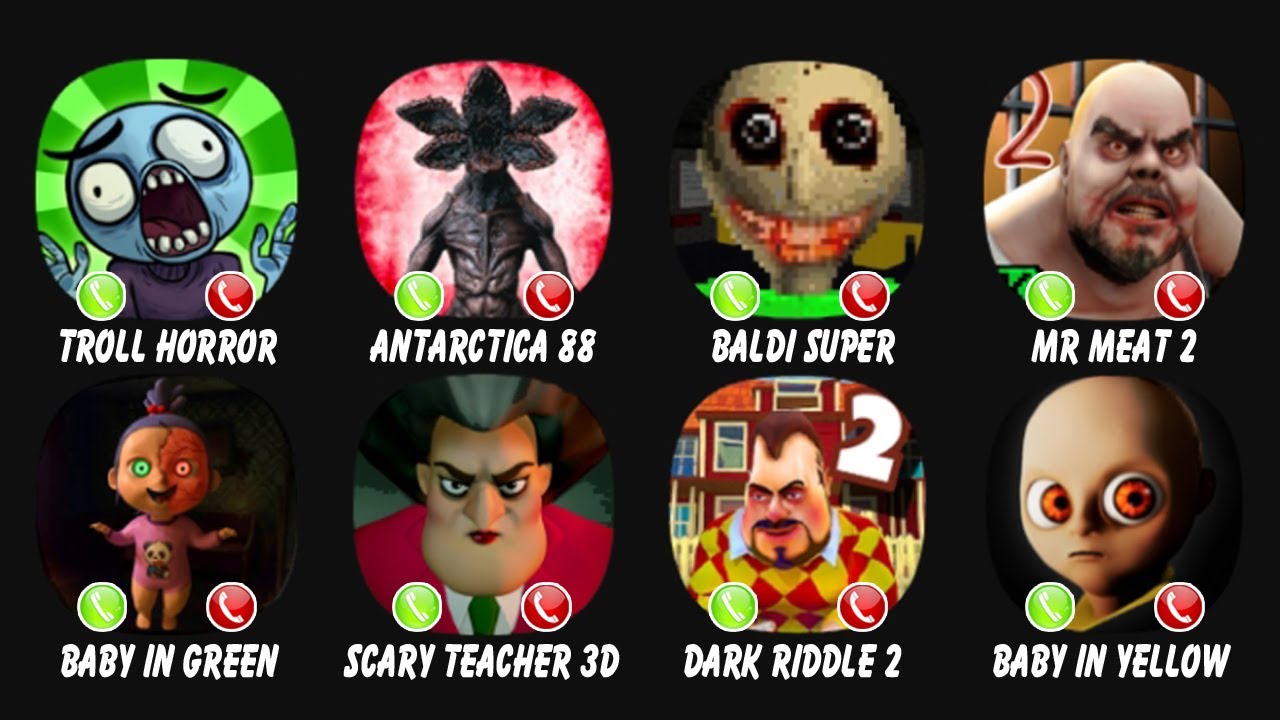 Troll Quest Horror, Antarctica 88, Baldi Super Extra Scary Mod, Mr Meat ...