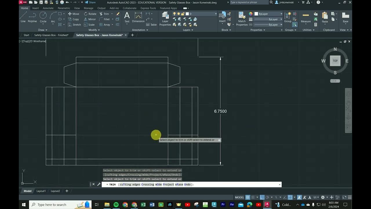2.2c Making the tabs with angled lines - YouTube