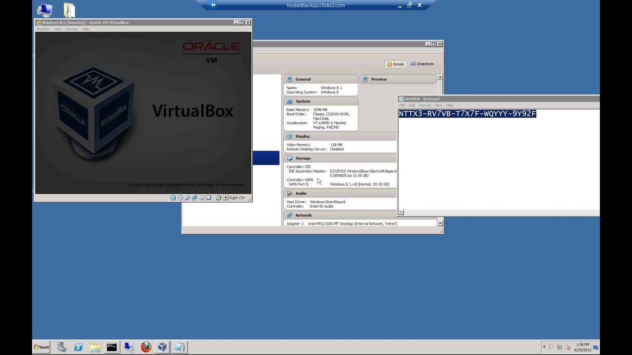 Installing Windows 8.1 Preview on VirtualBox - YouTube