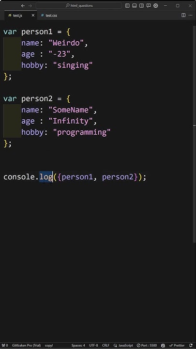 Display the object as table in the javascript console using console table statement - # ...