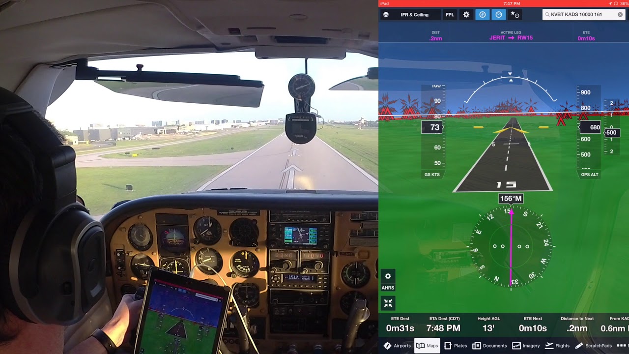 KADS ILS 15 Foreflight Synthetic Vision Comparison - YouTube