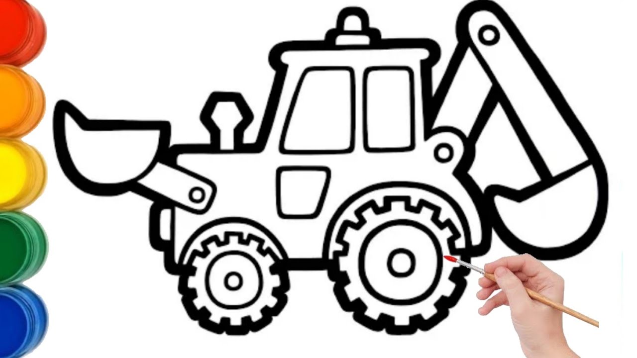 JCB Drawing How To Draw JCB for kids and Beginners - YouTube
